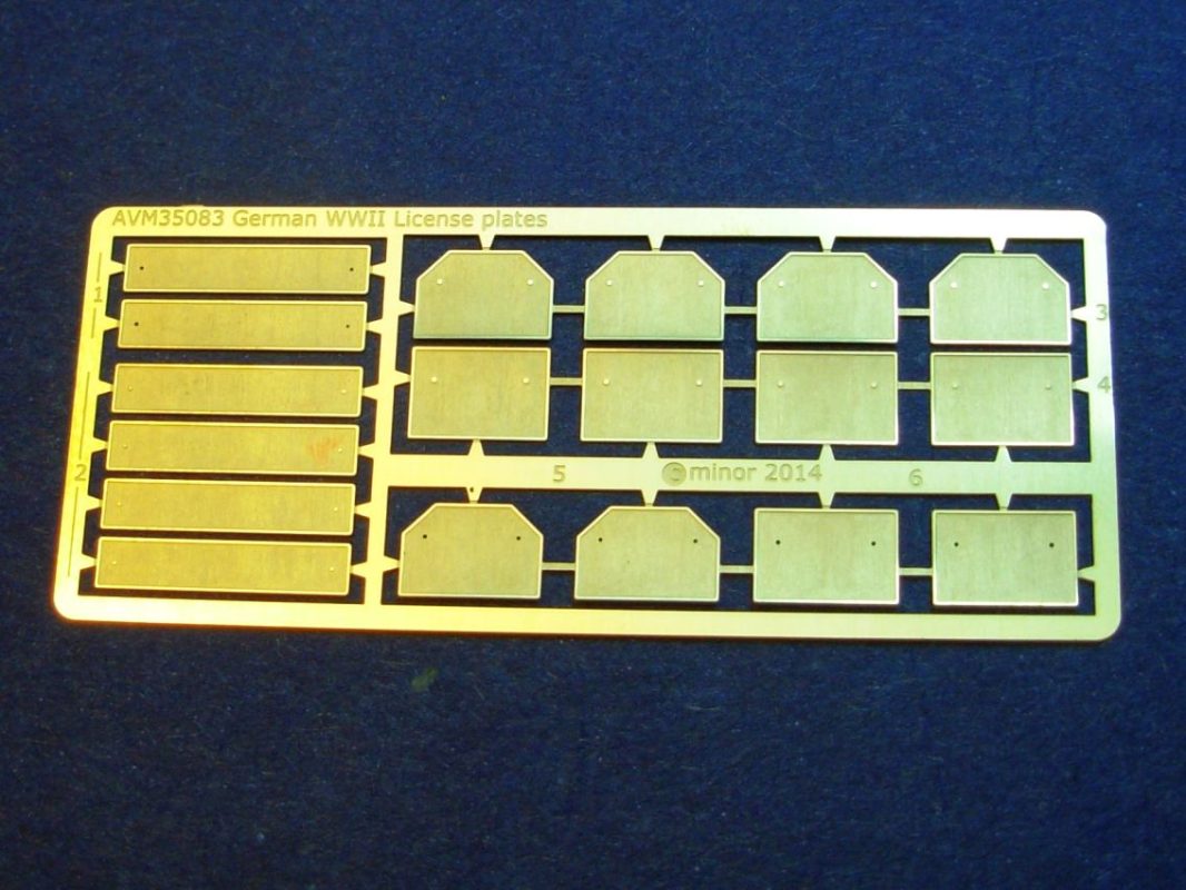 Minor 1/35 German WWII license plates 351083 – Hobby Link International ...