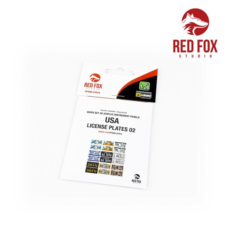 Red Fox 1/24 USA License plates vol.02 RFSQS-24014 – Hobby Link ...