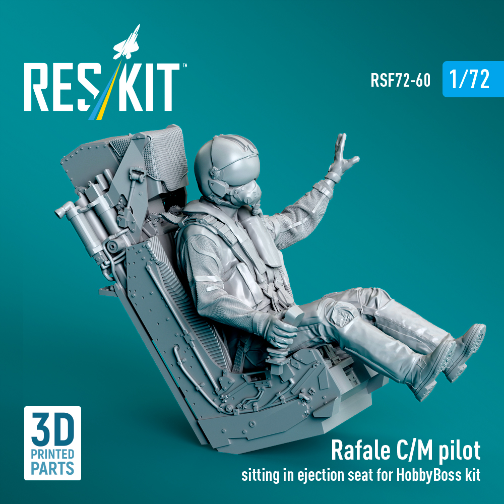 Reskit Rafale C/M pilot sitting in ejection seat for HobbyBoss kit (1 pcs) (1/72) – Hobby Link ...
