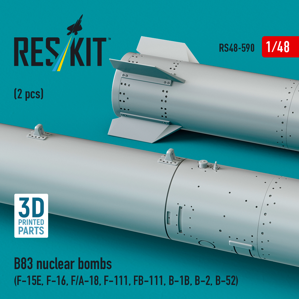 Reskit B83 nuclear bombs (2 pcs) (F-15E, F-16, F/A-18, F-111, FB-111, B-1B, B-2, B-52) (3D ...
