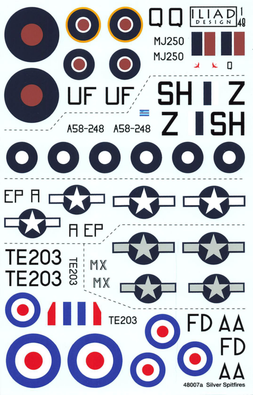 Review: Iliad Design 1/48 Silver Spitfires Decals – Hobby Link ...